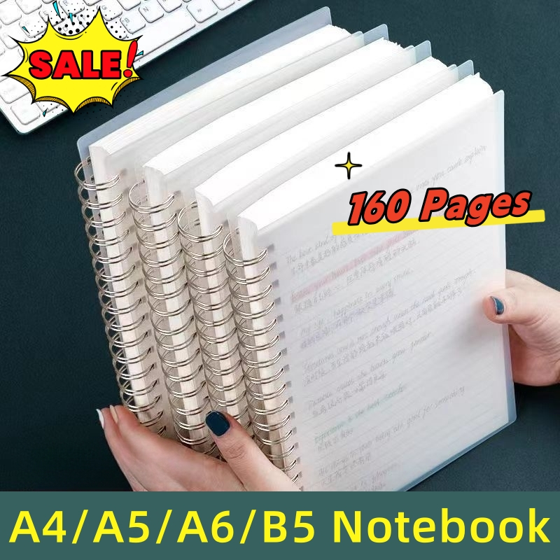 Spring Notebook Grid/Blank/Line/Dot Double Spring Notepad School ...