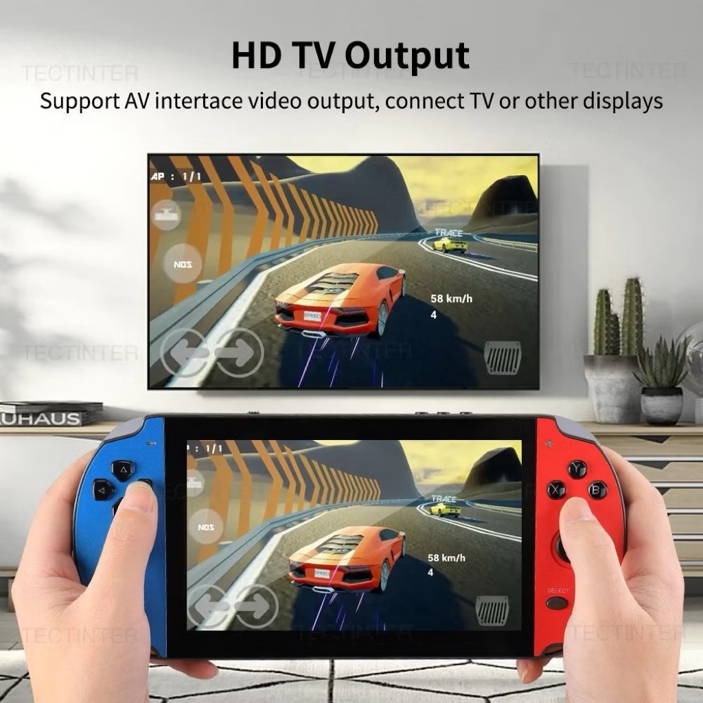X7 Built-in 13,000 Retro Games Handheld Gaming Console Portable Video ...