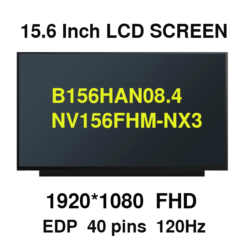 15.6-inch IPS 144Hz Laptop LCD Screen B156HAN08.4 fit NV156FHM-NX3 for ...
