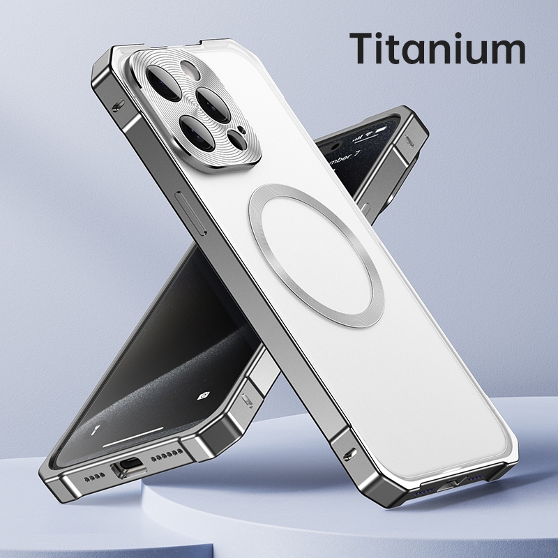 Aluminum Alloy Case for iPhone 16 15 Pro Max Strong Anti Drop Magnetic ...