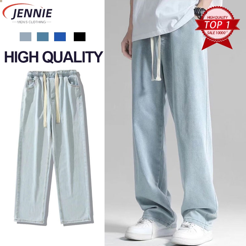 [COD]Jeans for men Baggy Jeans Korean Casual straight cut pants Loose ...