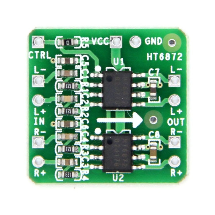 Differential amplifier board 2x3W digital D-class audio power amplifier HT6872 differential ...
