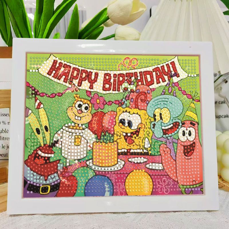 SpongeBob SquarePants Big Star Diamond DIY Handmade Material Children's ...