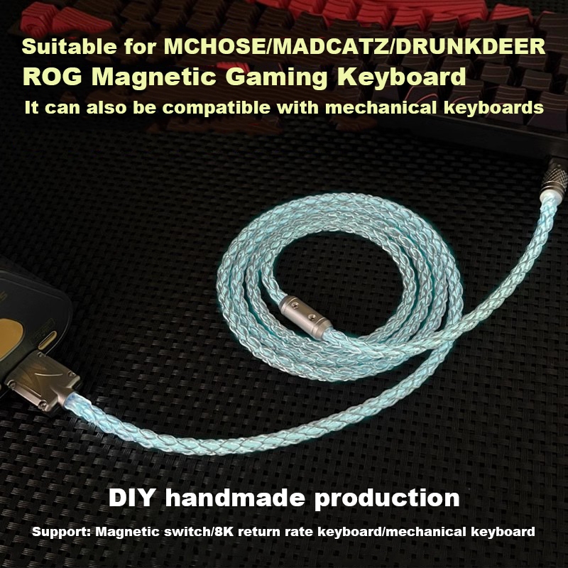 Single Crystal Copper Keyboard Aviation Plug Cable 8k Return Rate ...