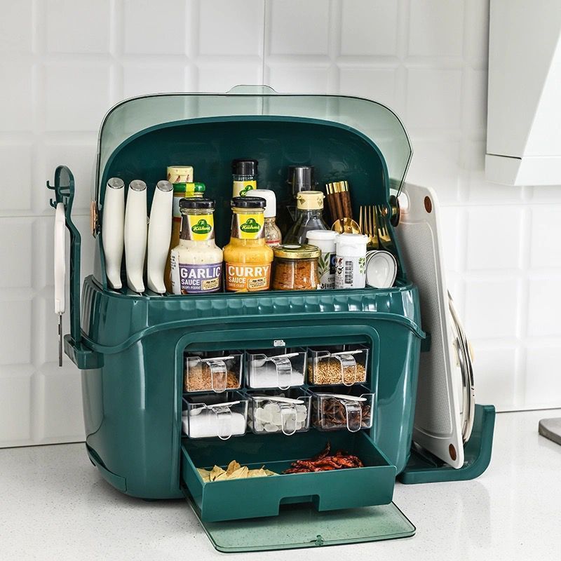 Kitchen Shelf Seasoning Rack Seasoning Rack Spice Bottle Jar Storage ...