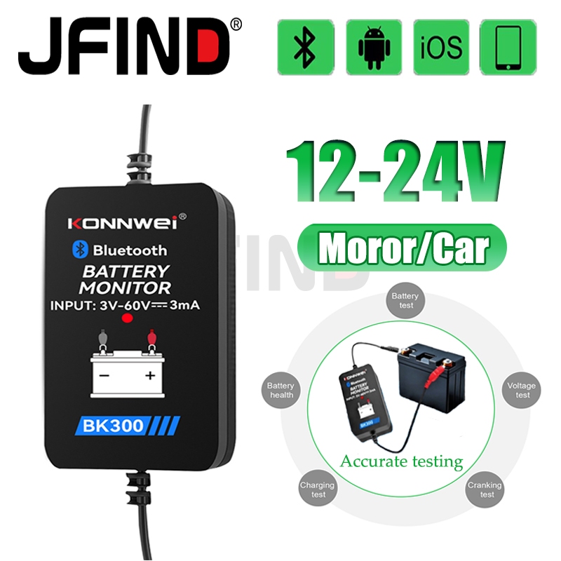 KONNWEI BK300 24V 12V Bluetooth 5.0 Car Motorcycle Battery Start Test ...