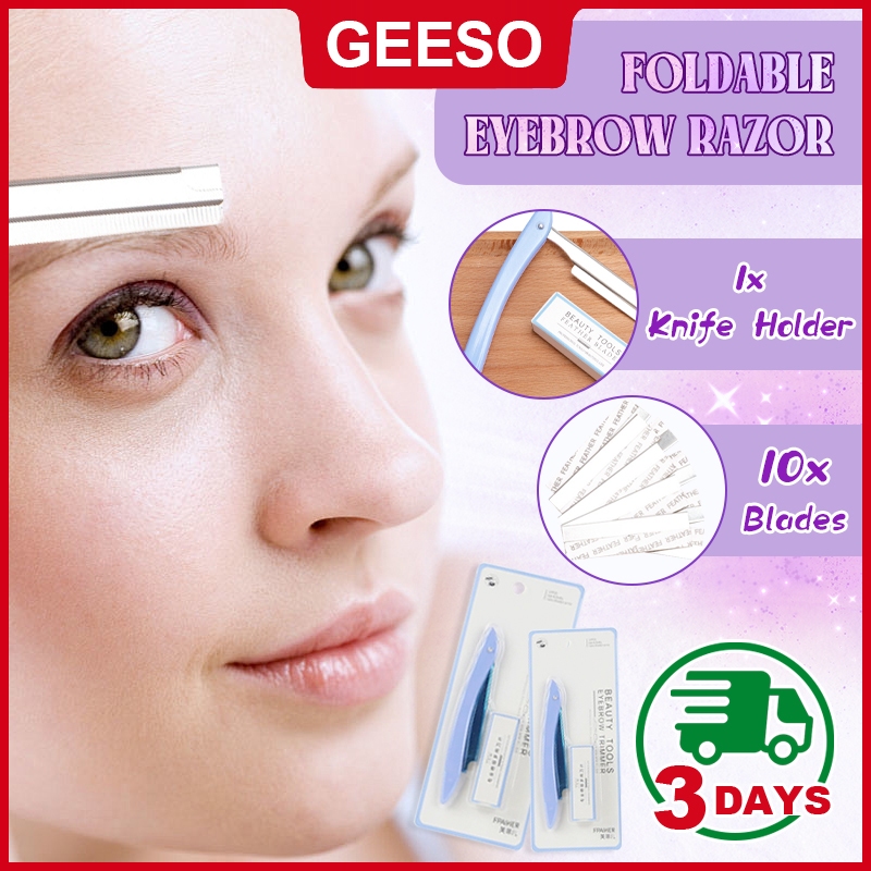 GEESO Portable Eyebrow Hair Razor Facial Hair Trimmer Tool Face Razor ...