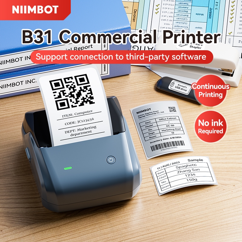 Niimbot B3S/B31 Label Printer Inkless Bluetooth Portable 20-75mm For Supermarket Business ...