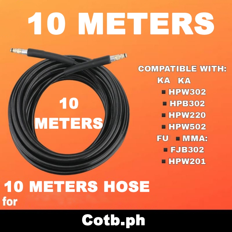 HOSE for KA-KI Pressure washer Hose 10 METERS hpw302 hpb302 Fu-ma Ma-ro ...