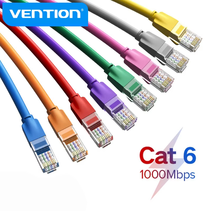 Vention Ethernet Cable Cat 6 Network Cable 4 Twisted Pair Patch Cord ...
