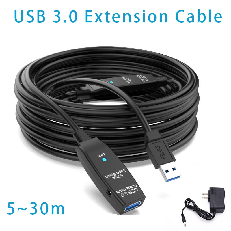 5m 10m 20m 30m USB 3.0 Extension Cable Male To Female Line High Speed ...