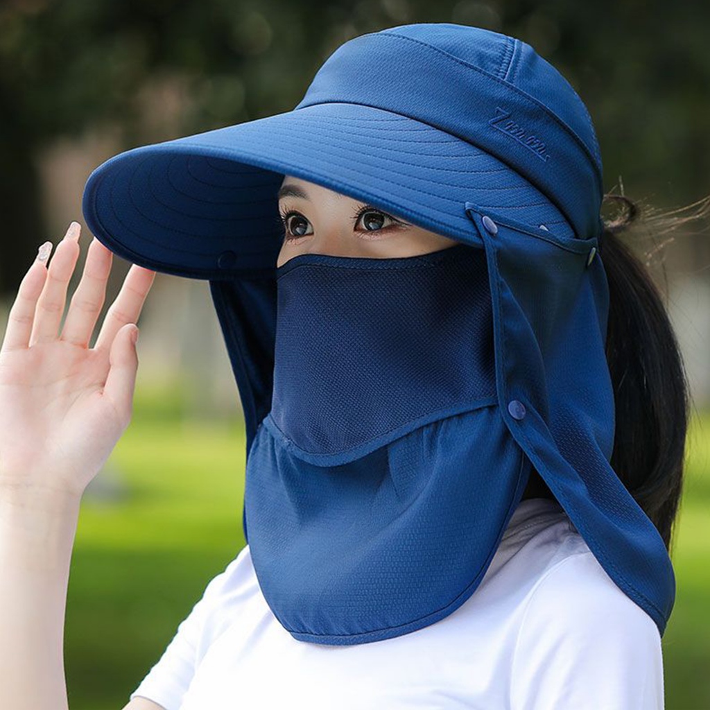 Women's Full Face Sun Hat UV Protection Wide Brim Breathable UPF 50 ...