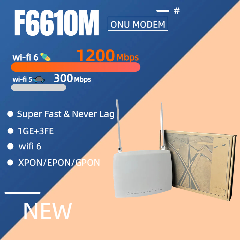WIFI6 F6610M EPON/GPON/XPON ONU ONT APC/UPC 2.4G/5G Dual Band 4Ge LAN ...