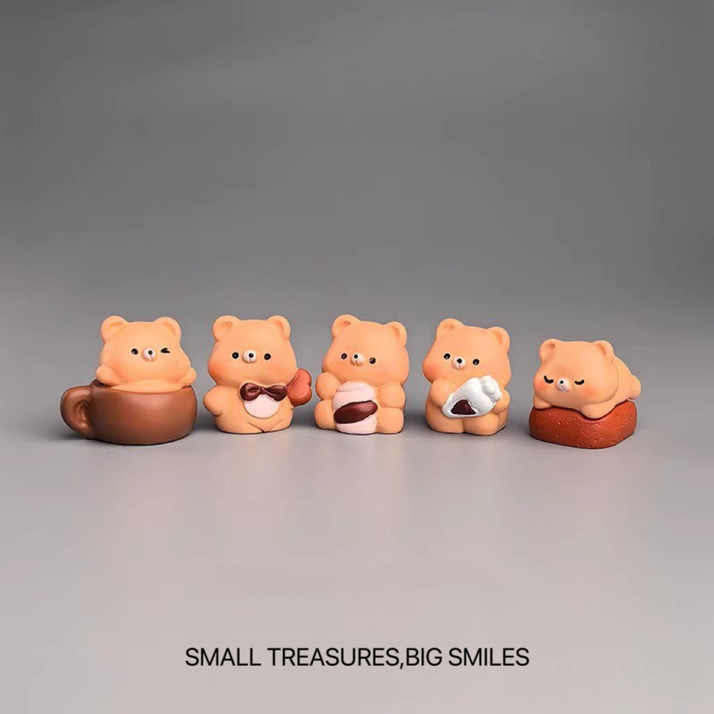 Kawaii Bear & Moss DIY Set - Chocolate Theme Mini Garden for Study Desk ...