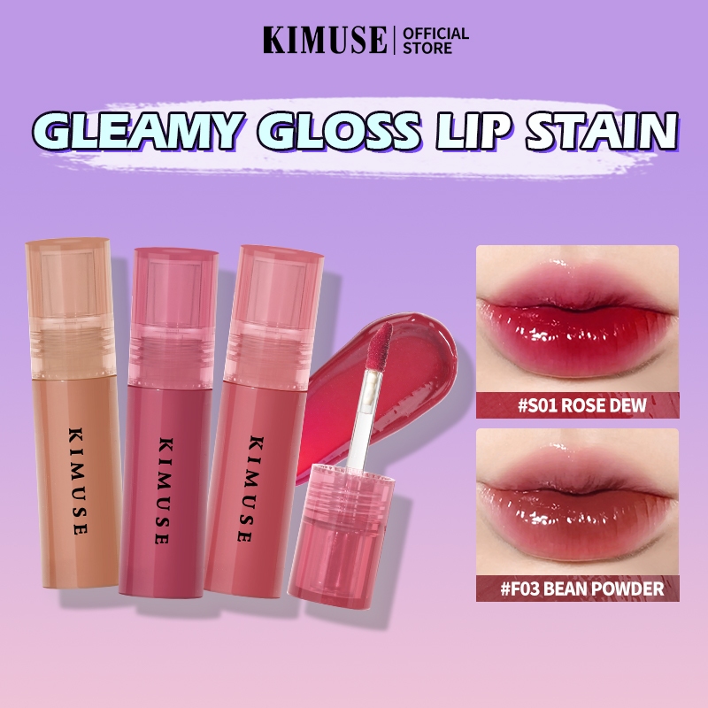 KIMUSE Mirror Lip Glaze Moisturizing Water Lip Gloss Toot Lip Tint Long ...