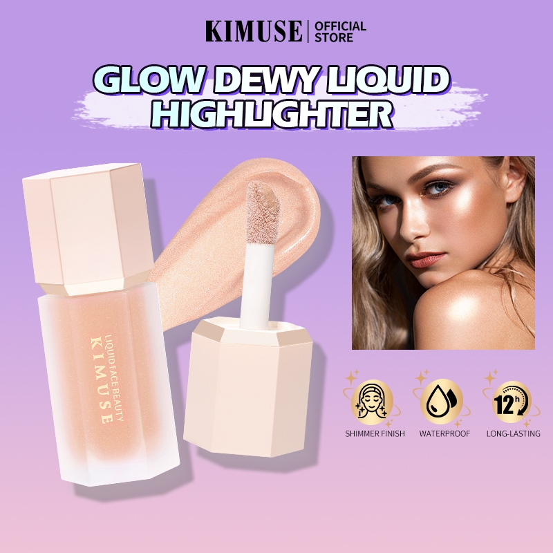 KIMUSE Glow Dewy Liquid Highlighter Long-lasting Smudge Proof Natural ...