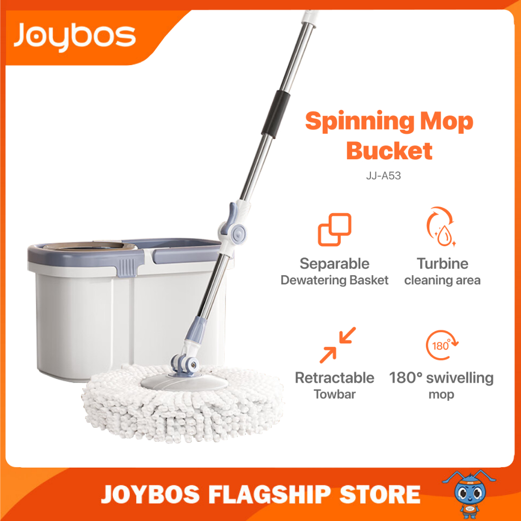 JIAJIE 360 Mop With Spinner Rorating Map Squeezer Floor Cleaning Heavy ...