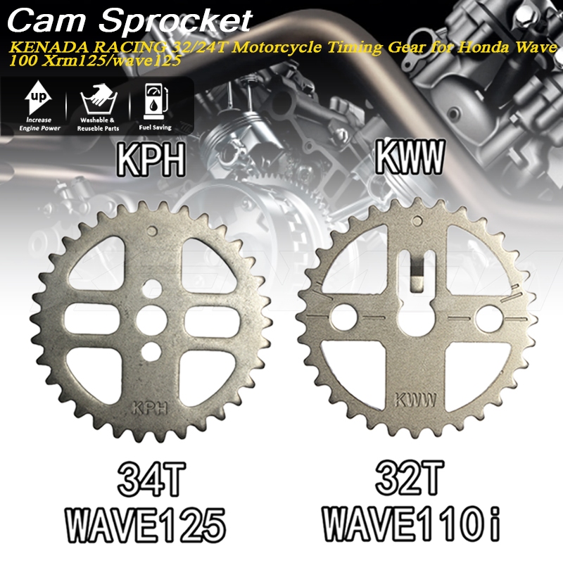 KENADA RACING 32/24T Motorcycle Timing Gear for Honda Wave 100 Xrm125 ...