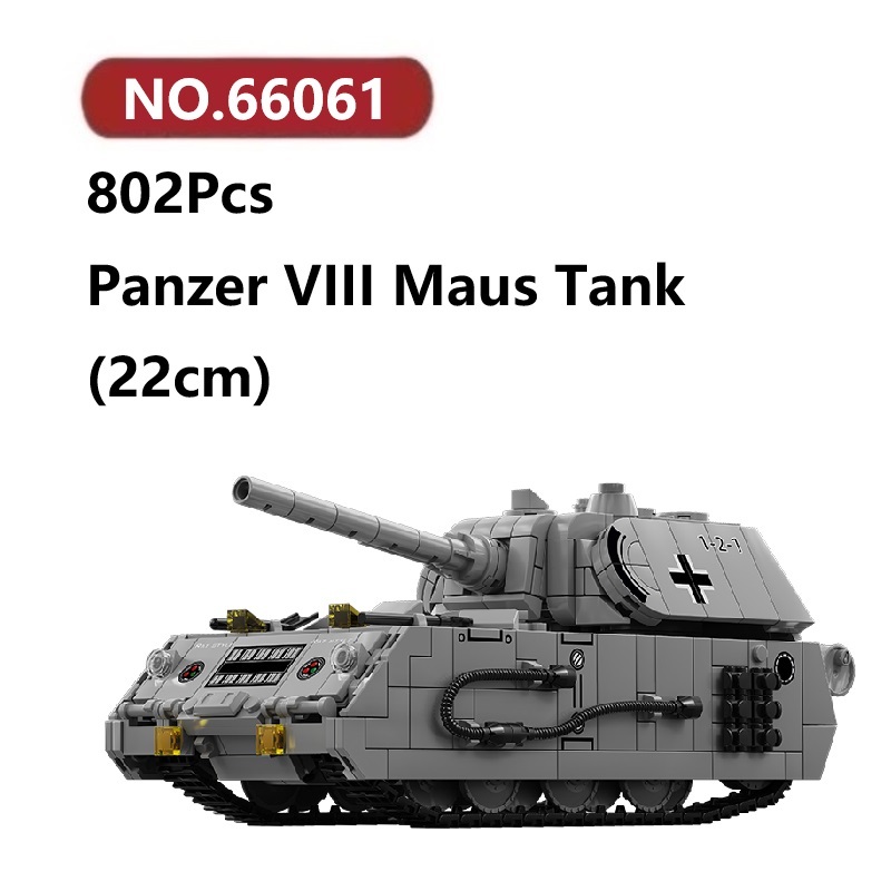 Panzer VIII Maus Tank Building Blocks 802 Pcs LEYI Tank Bricks Toy Set ...