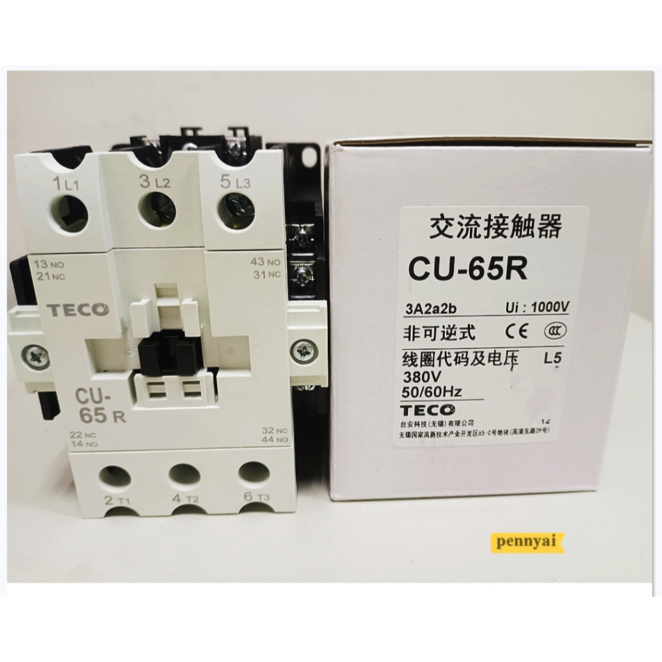 Teco AC Contactor CU-65R CU50R 50A 24v 36v 110v 220v 380v | Shopee ...
