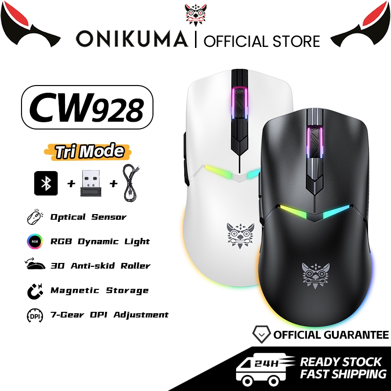 ONIKUMA CW928 Wireless Mouse Tri-Mode Adjustable DPI Mechanical Gaming ...