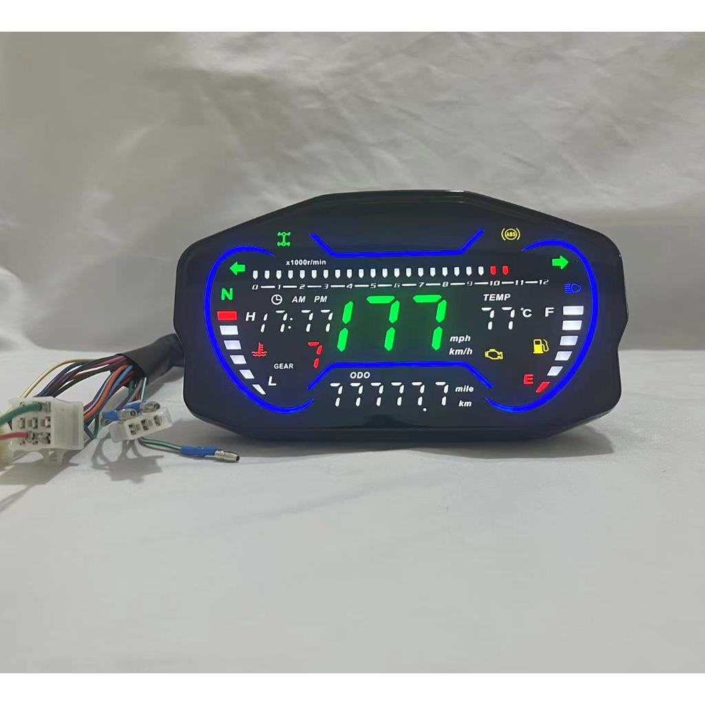 Universal Motorcycle Digital Panel LCD Speedometer Meter Odometer For ...