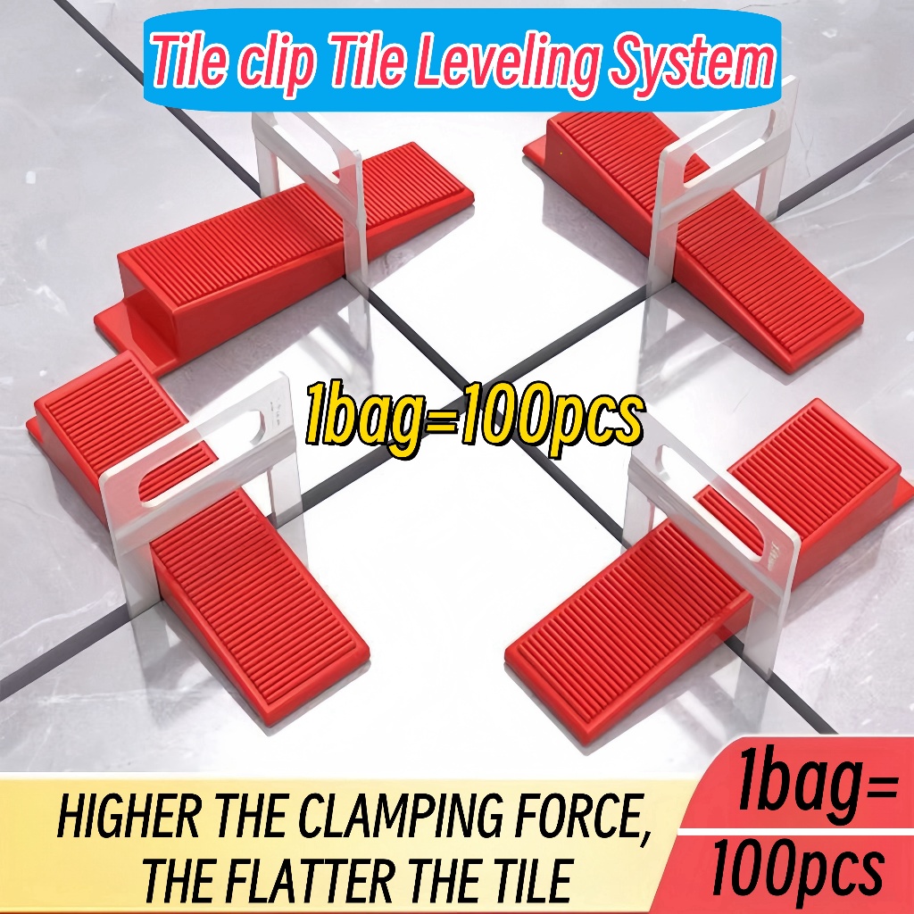 100pcs Tile clip Insert Wedge Tile Leveling System Insert Wedge Tile ...