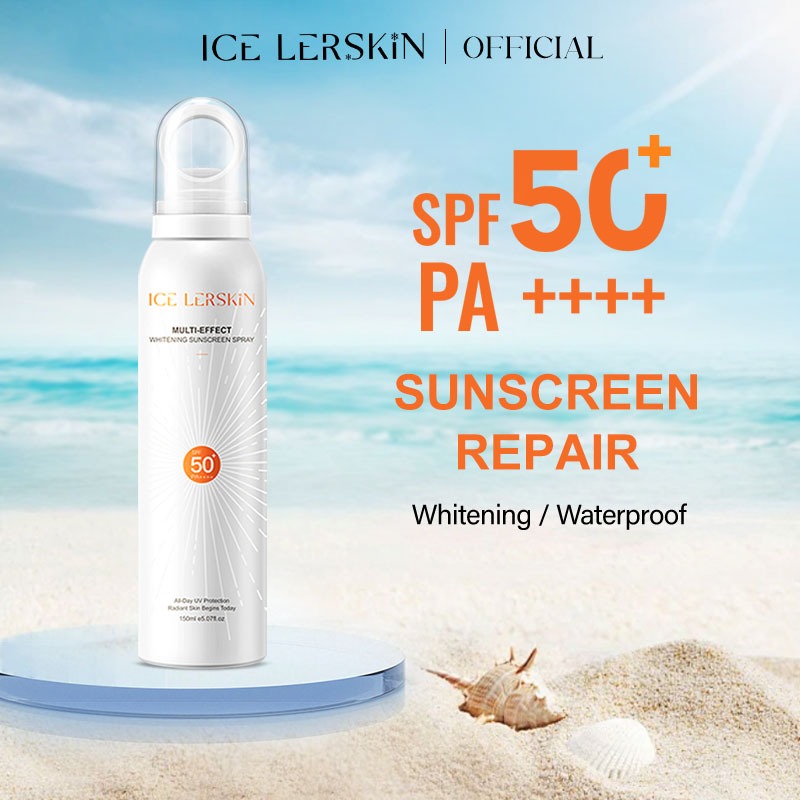 ICE LERSKIN Spray Sunscreen WHITENING SUNSCREEN SPRAY ,All-Day Sun SPF ...