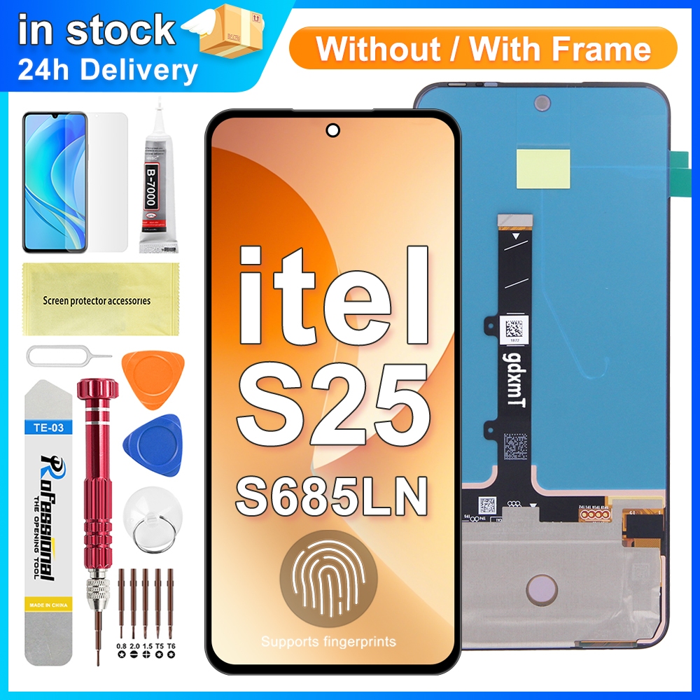 AMOLED 120HZ For itel S25 LCD S685LN Display Digitizer Touch Screen ...