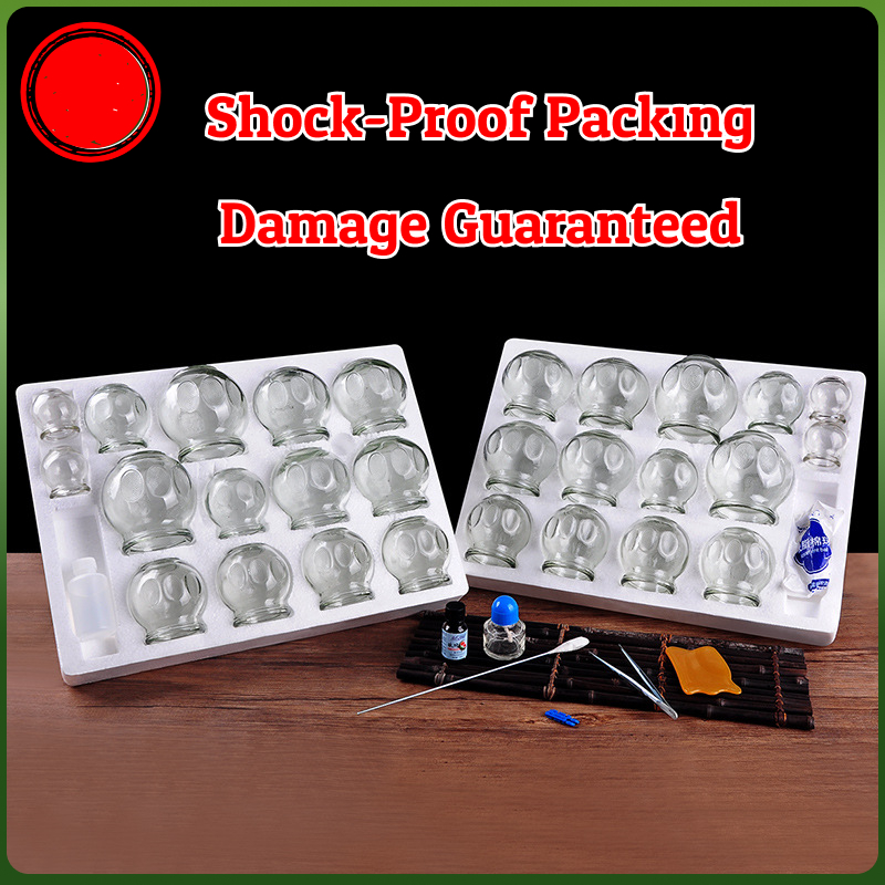 5 /10 /12PCS Ventosa Set Glass Cupping THerapy Body Relaxation Massage ...