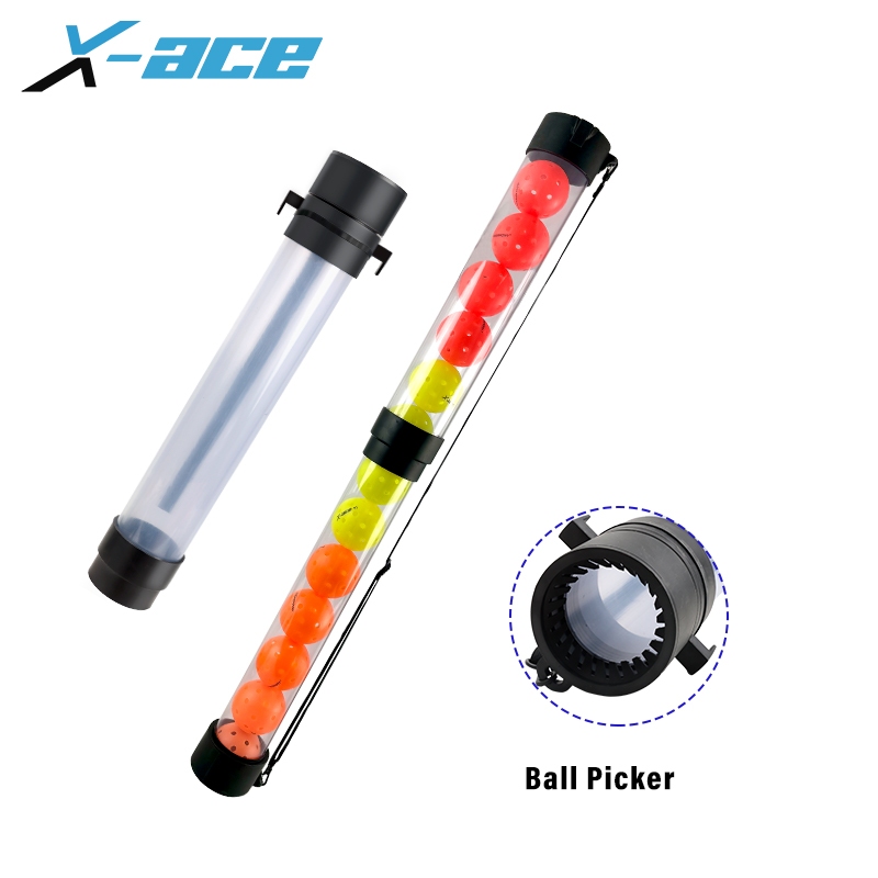 [X-ace Pickleball Ball Retriever Picker Upper] Detachable Tube, Hold 14 ...