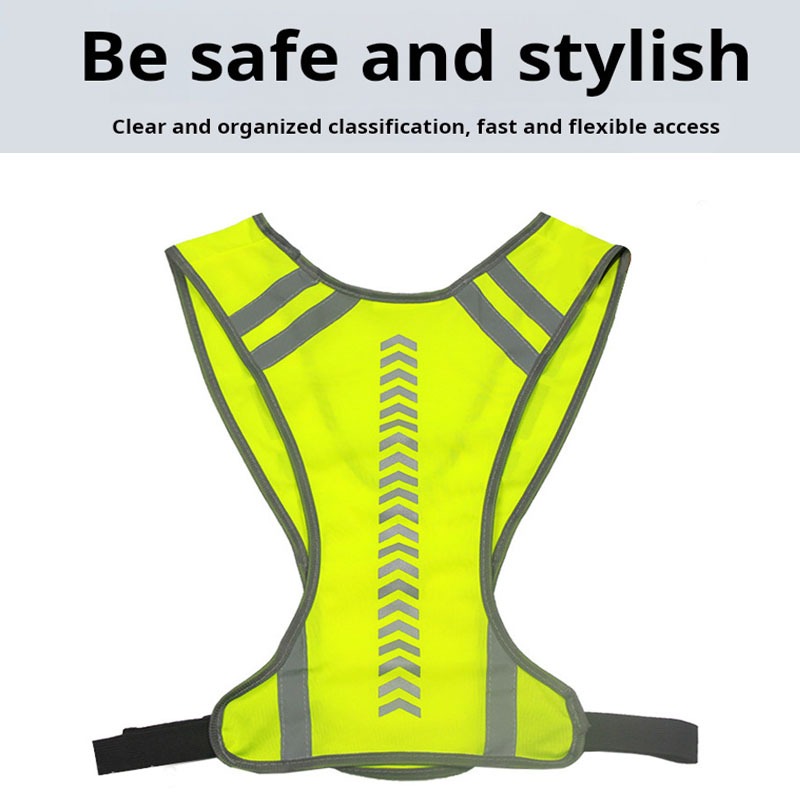 Reflective Night Running Vest High Visibility Reflective Vest Safety ...