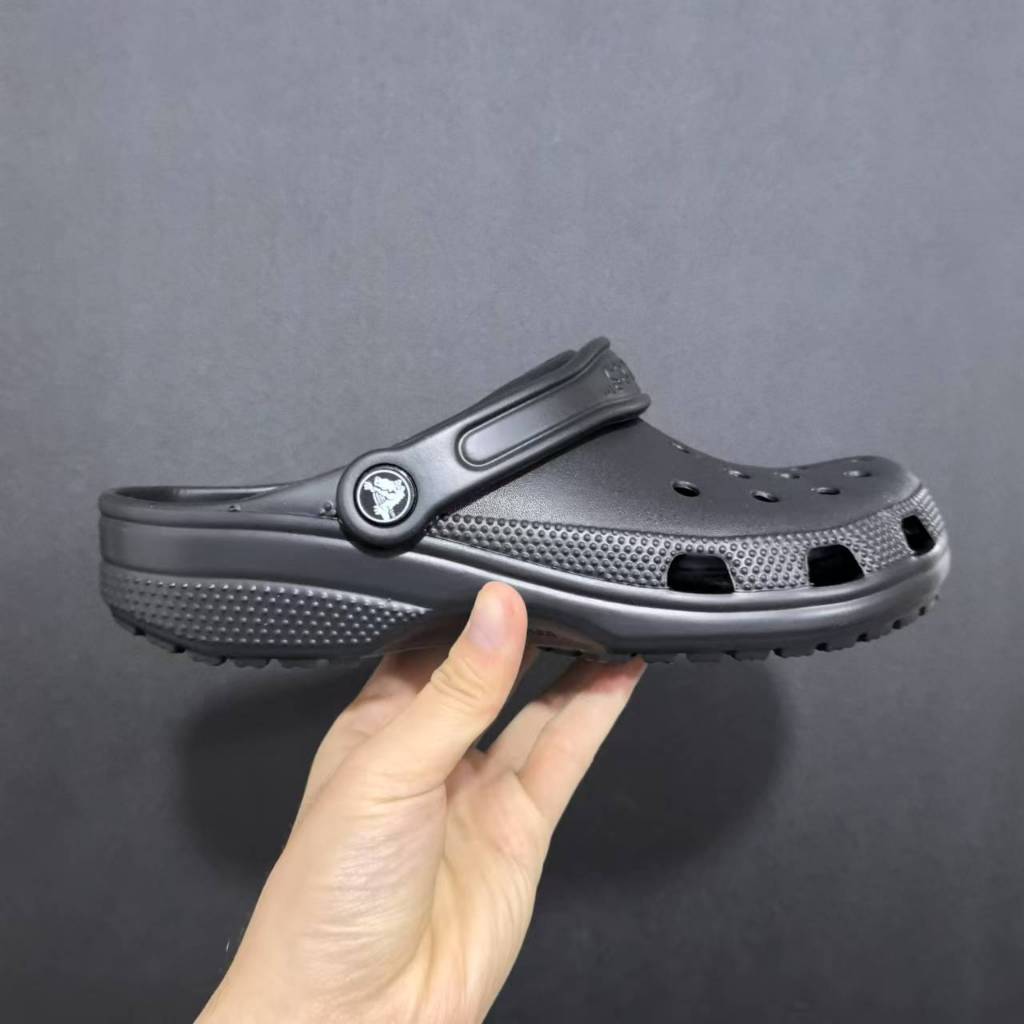 Crocs original 100% Classic Clogs black slippers shoes for men | Shopee ...