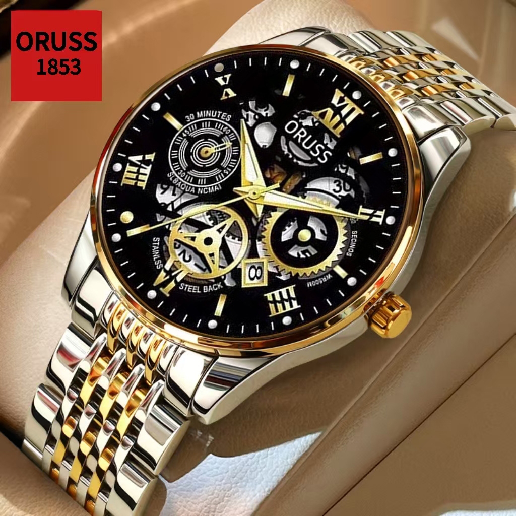 [Gift][With Box]ORUSS Original Men Stainless Steel Hollow Luxury ...
