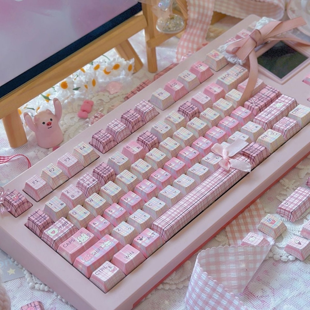 128 Keys Rabbit's Heartbeat Love Keycaps Cherry Height PBT Material ...