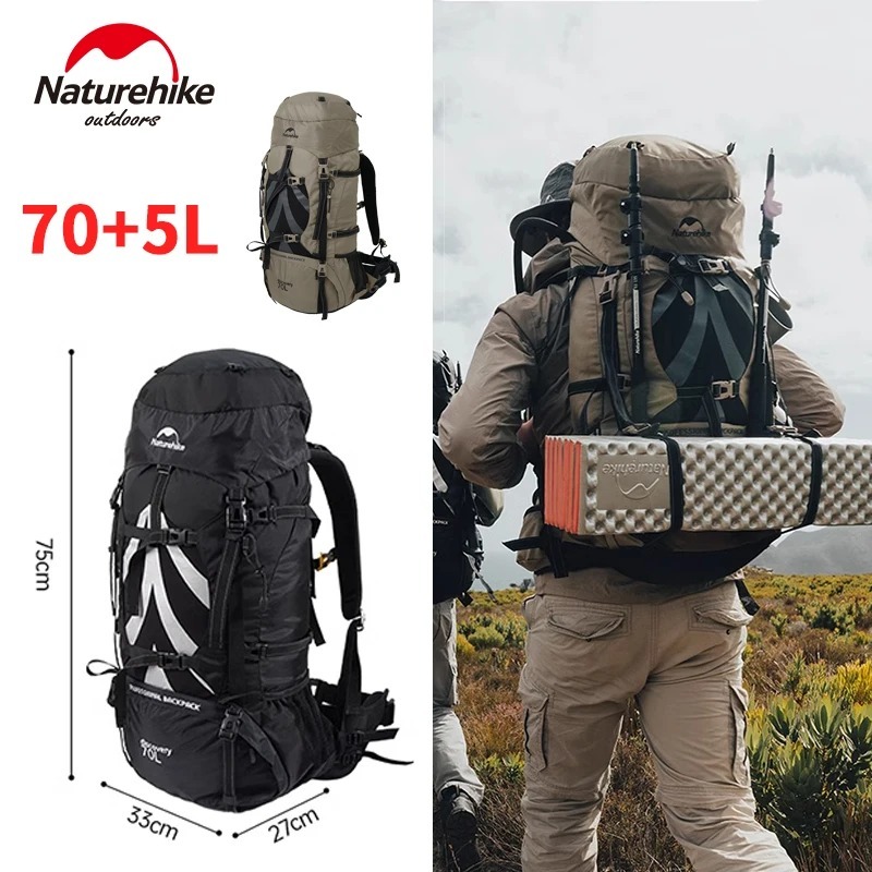Naturehike 70L Camping Backpack Outdoor Professional Large Capacity ...