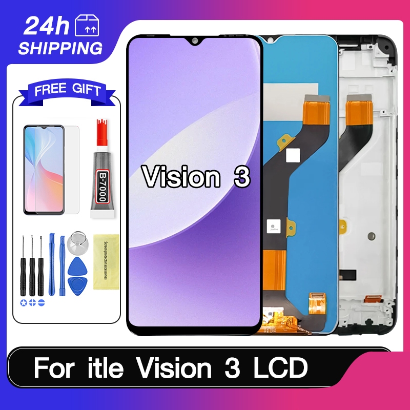 LCD With Frame For itel Vision 3 LCD Display Touch Screen Sensor ...
