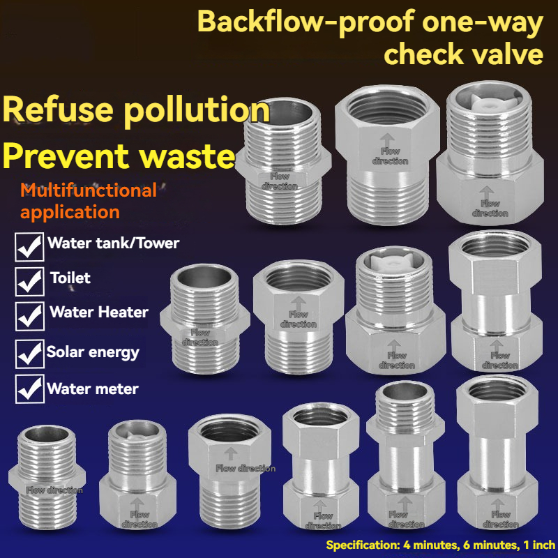 Anti-backflow Check Valve Copper One-Way Water Inlet Valve 67/83/107cm ...