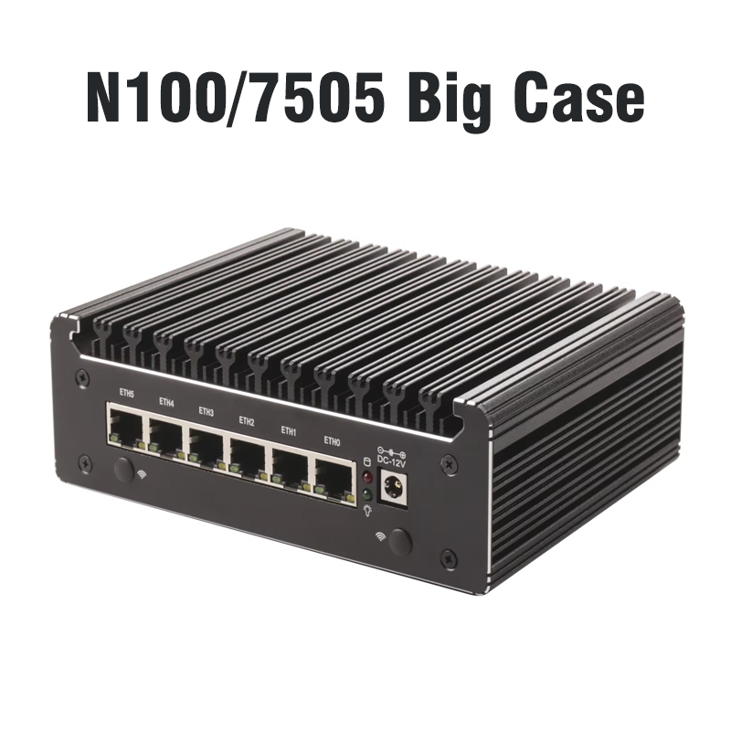 6x i226-V 2.5G LANs Firewall Router DDR4 NVMe Solid Fanless Mini PC ...
