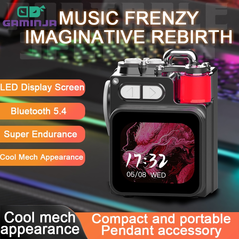 Wireless Bluetooth Metal Mechanical Speaker LED Display Screen With RGB ...
