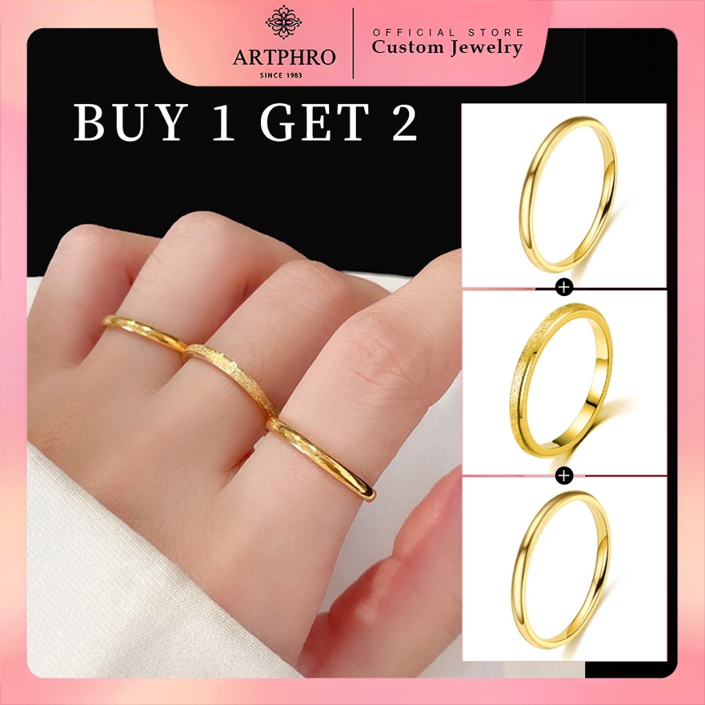 ARTPHRO 3 pcs Titanium steel rings, stackable and separable for women ...