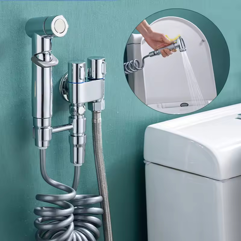 Handheld One-in and Two-outlet Dual-controlled Spray Gun Wall-mounted ...