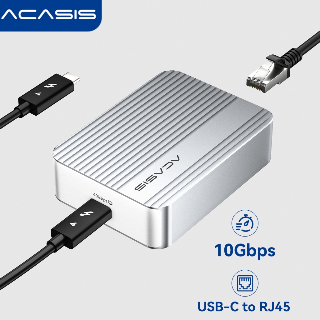 Acasis 10 Gigabit Ethernet Adapter Compatible with Thunderbolt 5/4/3 ...