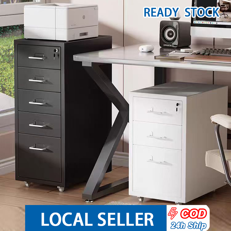 Metal Cabinet With Lock 3/5/6L Unit-Minimalist Home Office Drawer File ...