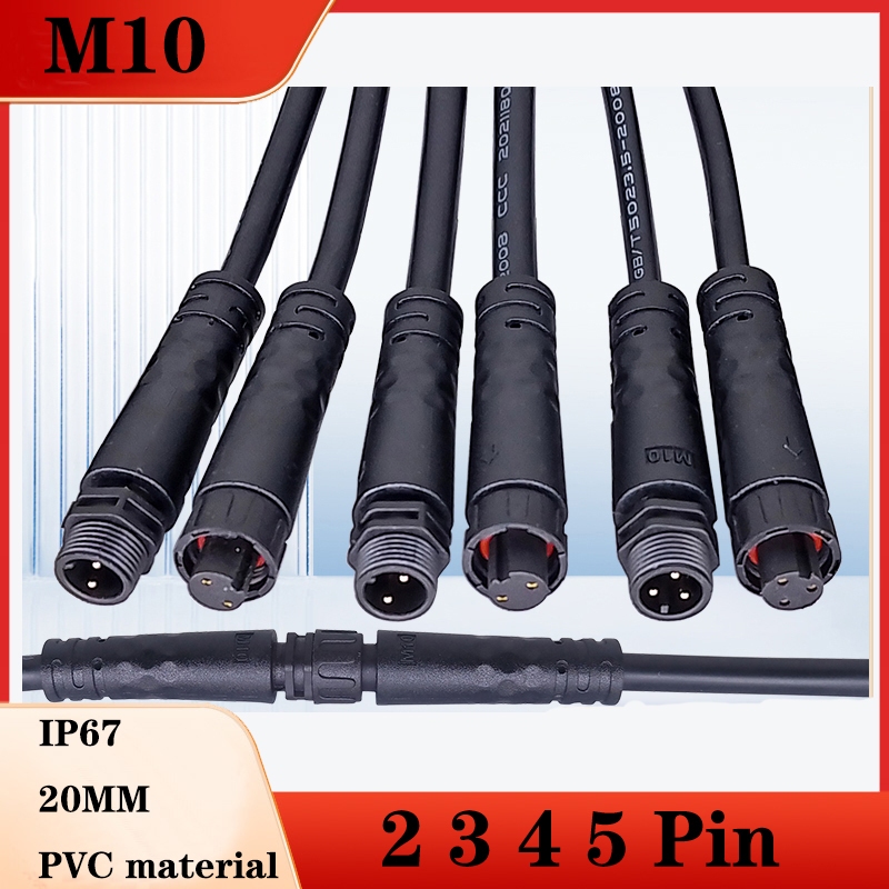 M10 outdoor waterproof connector male and female docking plug power ...