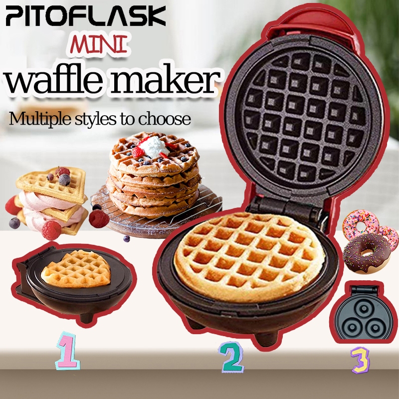 Mini Electric Waffle Maker Non-Stick Pan Circular Bakeware Pancake Cookies Woman Lazy Breakfast ...