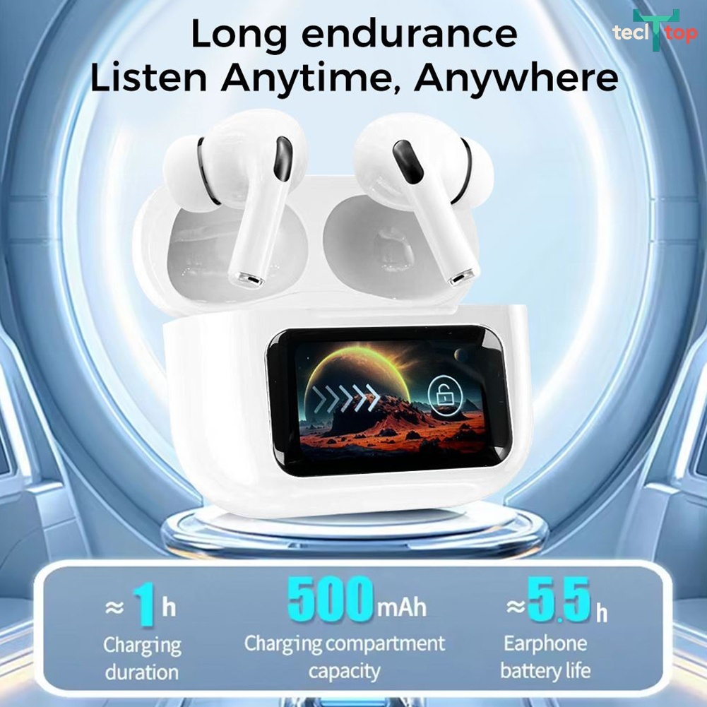 A9 Pro Wireless Bluetooth Earphones LED Screen Headphone Touch Screen ...
