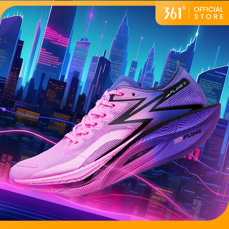 361 Degrees Flame 3.0 Men Running Shoes Marathon Carbon Plate Racing ...