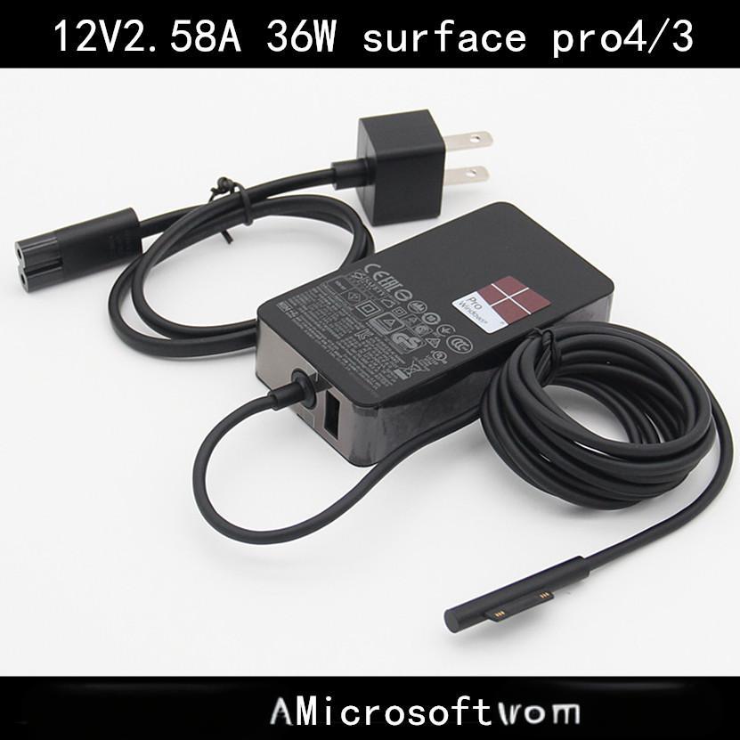 Microsoft Surface PRO 3 / PRO 4 Original 36W 12V 2.58A，5V-1 A Chargers ...