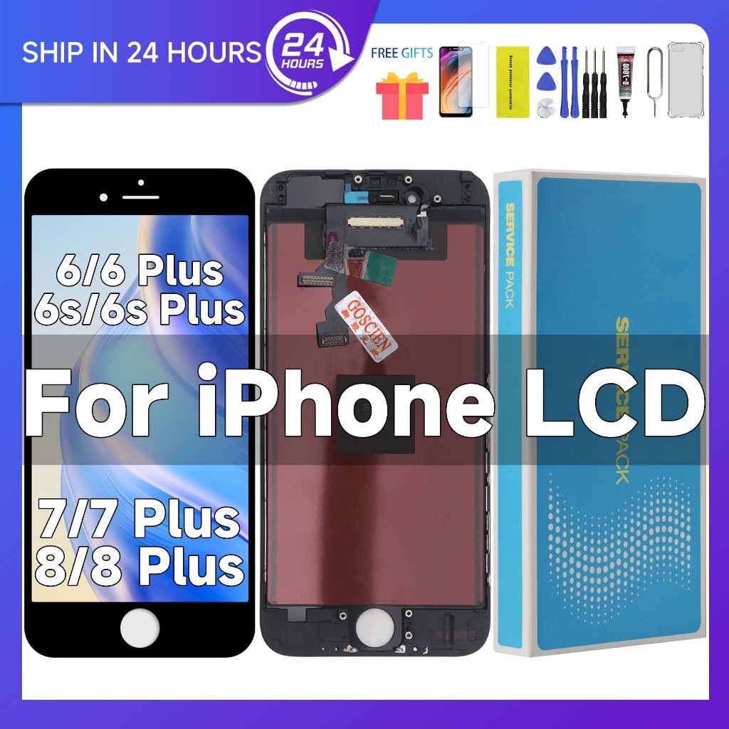 LCD Display For iPhone 6 6S 7 8 Plus Touch Screen Digitizer Assembly ...